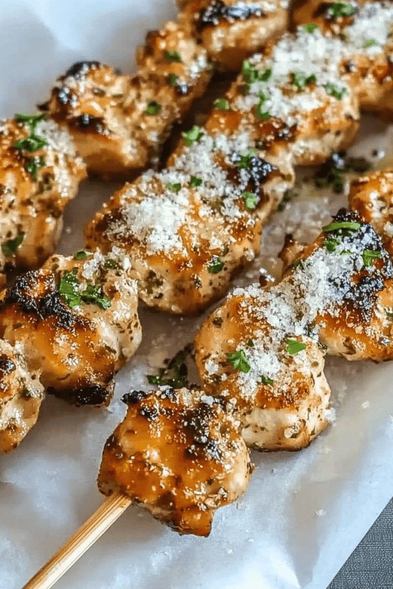 Ranch Garlic Parmesan Chicken Skewers: Easy, Flavorful & Crowd-Pleasing