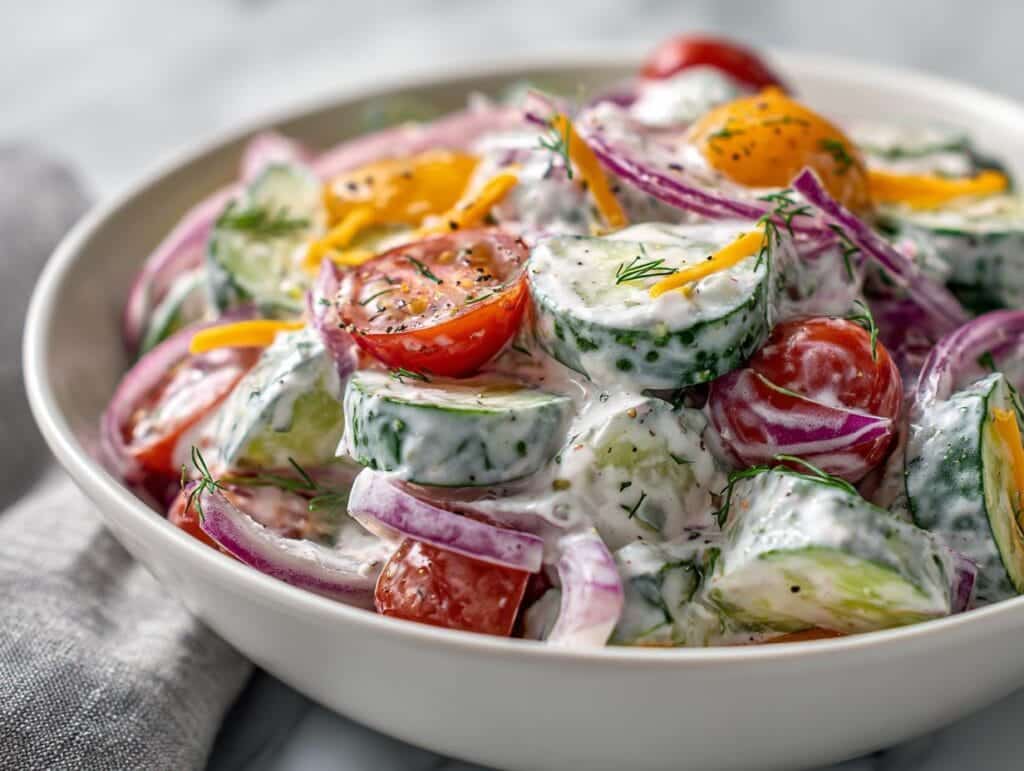 Irresistible Cucumber Ranch Crack Salad recipe