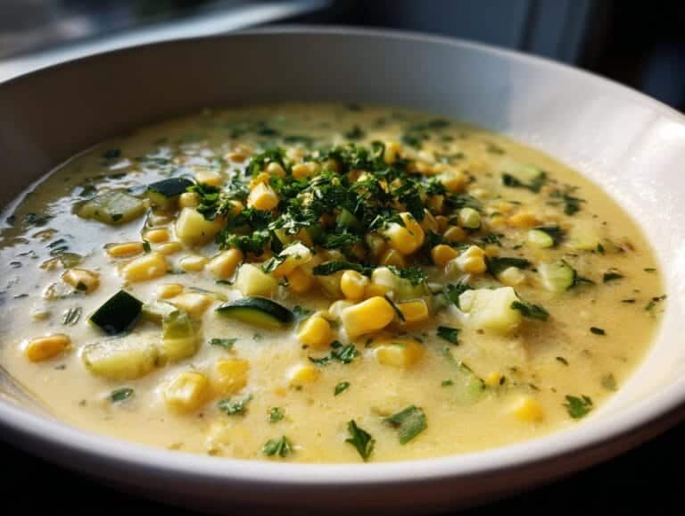 25-Minute Summer Corn and Zucchini Chowder That Wows - therecipesempire.com